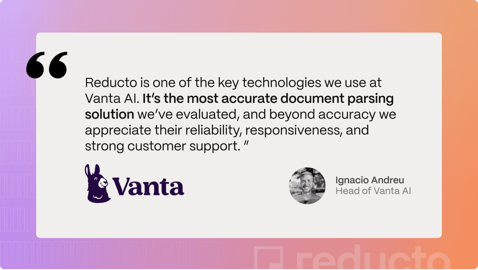 Reducto: AI document parsing & extraction software
